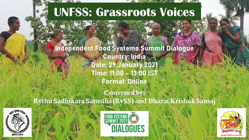 UNFSS: Grassroots Perspectives from India - Food Systems Summit Dialogues