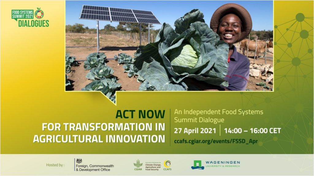 Act Now for transformation in agricultural innovation - Food Systems ...