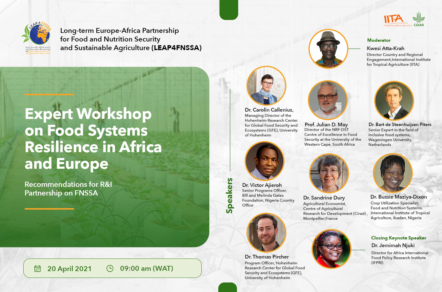 Expert Workshop on Food Systems Resilience in Africa and Europe - Food ...