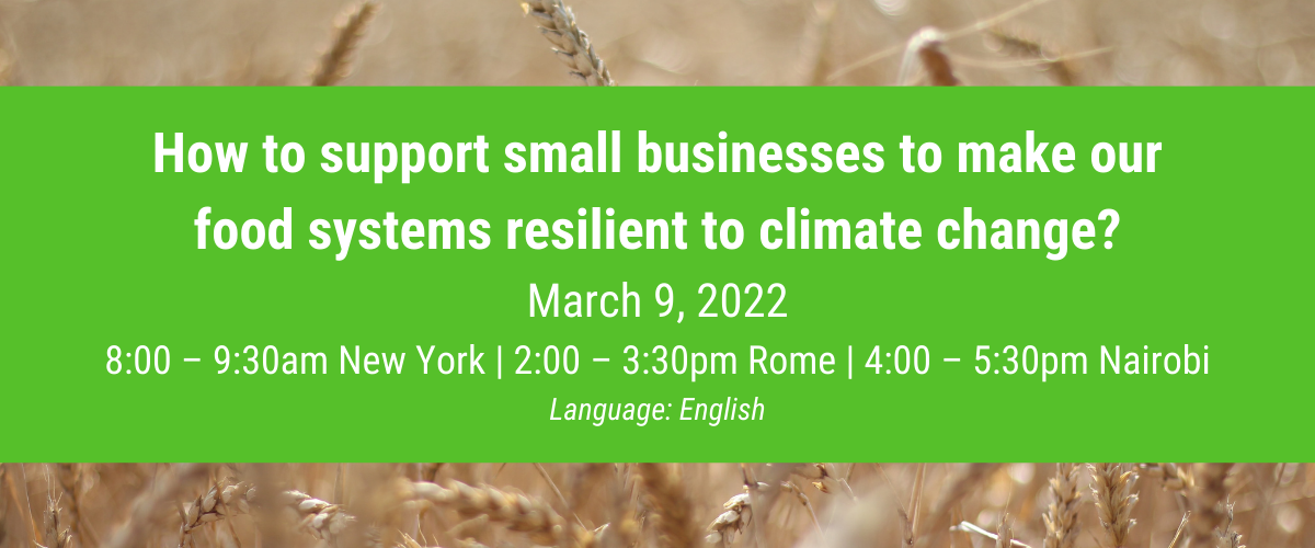 How to support small businesses to make our food systems resilient to ...