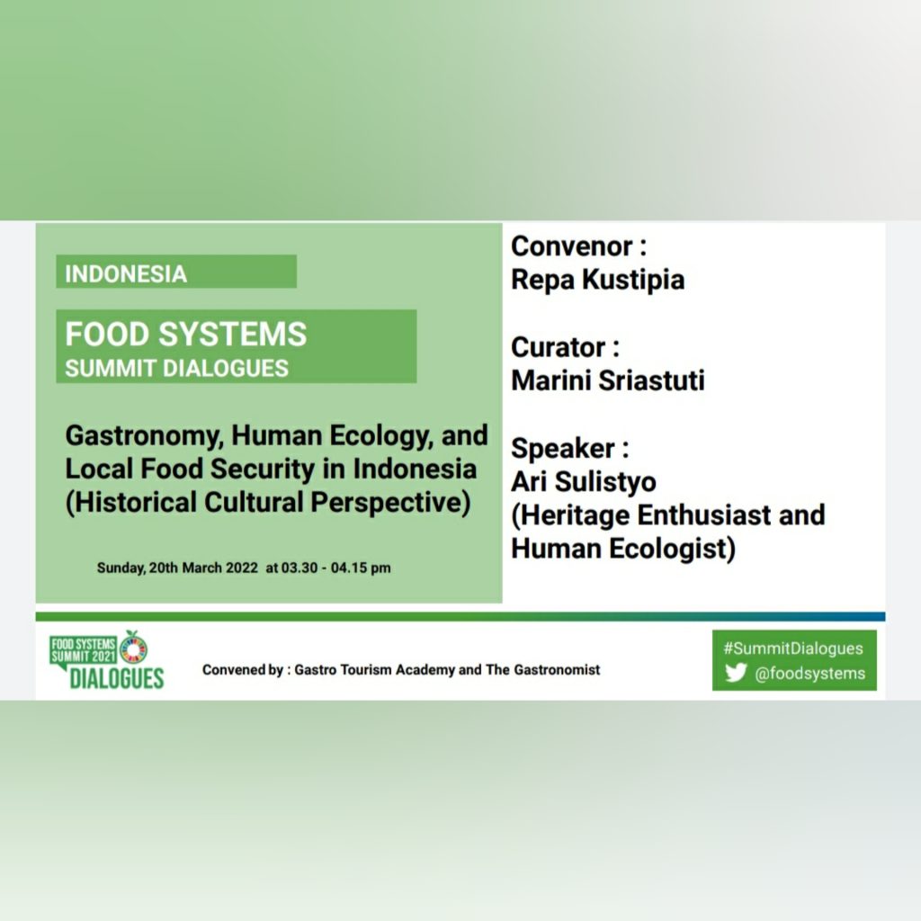 Gastronomy, Human Ecology, and Local Food Security in Indonesia ...